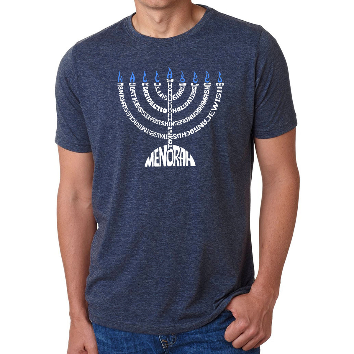 Menorah - Men's Premium Blend Word Art T-Shirt – LA Pop Art