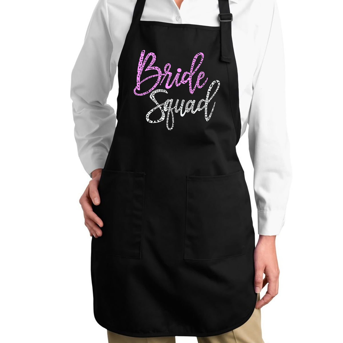 Full Length Word Art Apron - Bride Squad – LA Pop Art