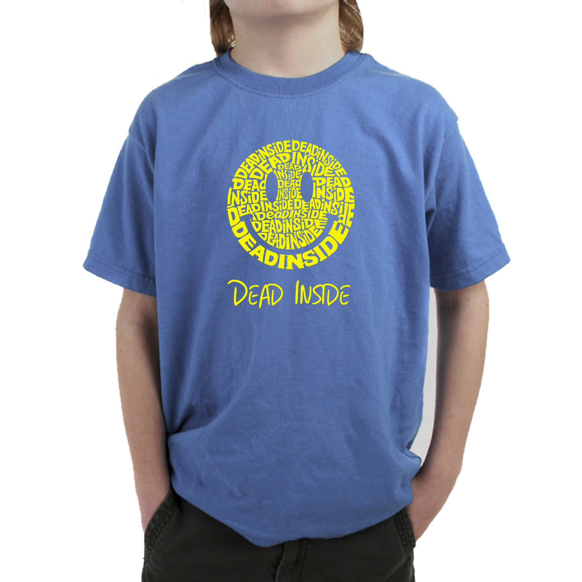 Dead Inside Smile - Boy's Word Art T-Shirt – LA Pop Art
