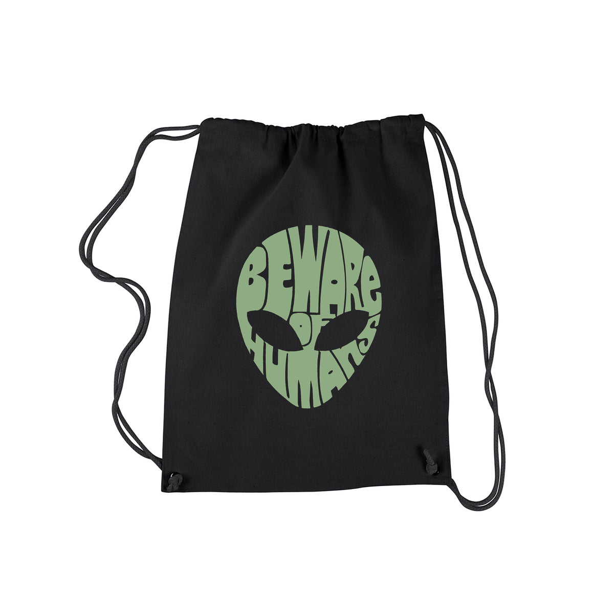 Beware of Humans - Drawstring Backpack – LA Pop Art
