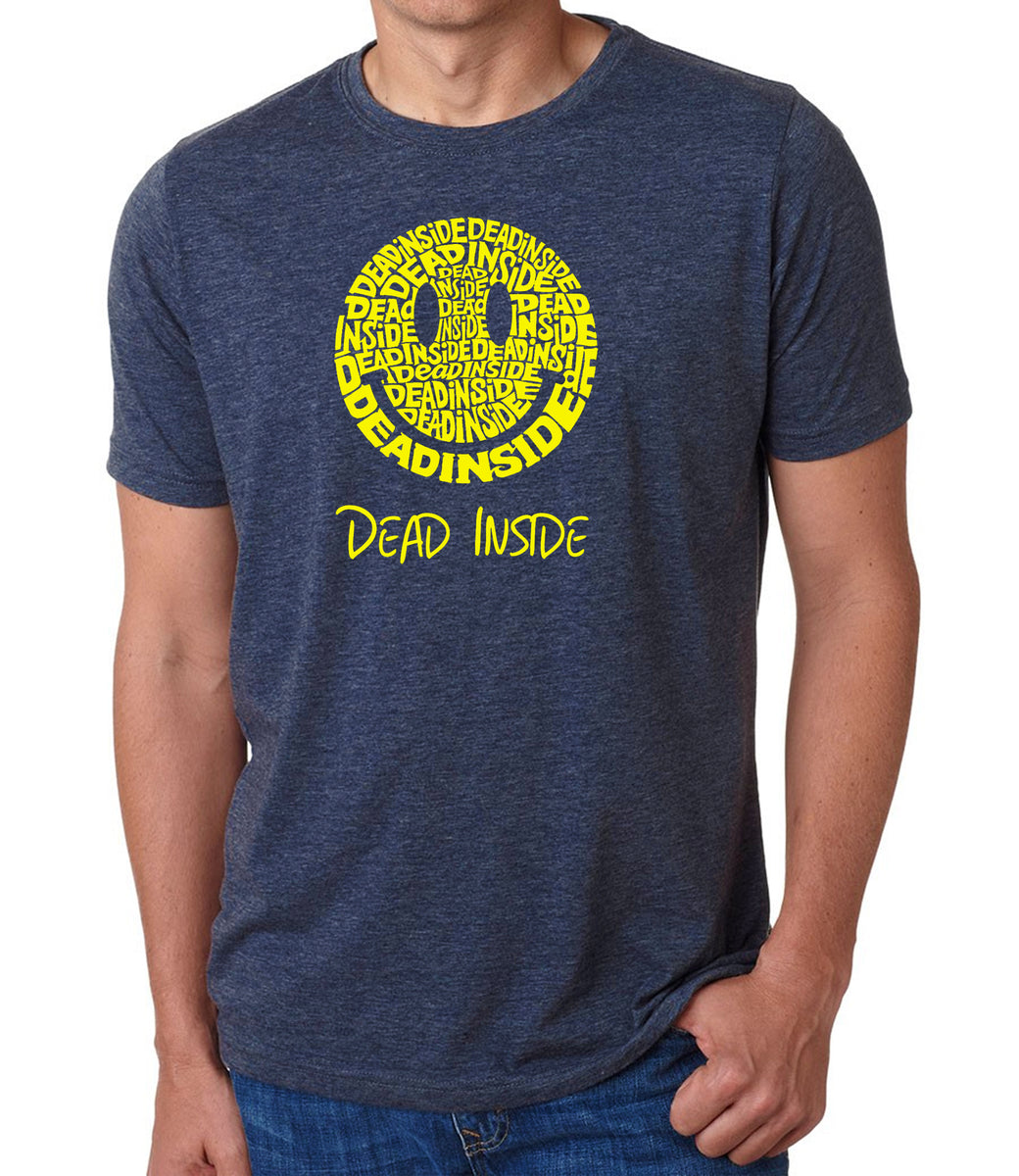 Dead Inside Smile - Men's Premium Blend Word Art T-Shirt – LA Pop Art