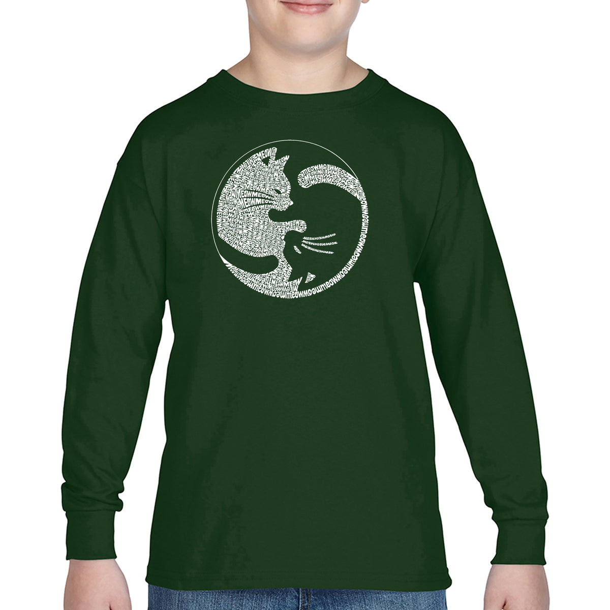 Yin Yang Cat - Boy's Word Art Long Sleeve – LA Pop Art