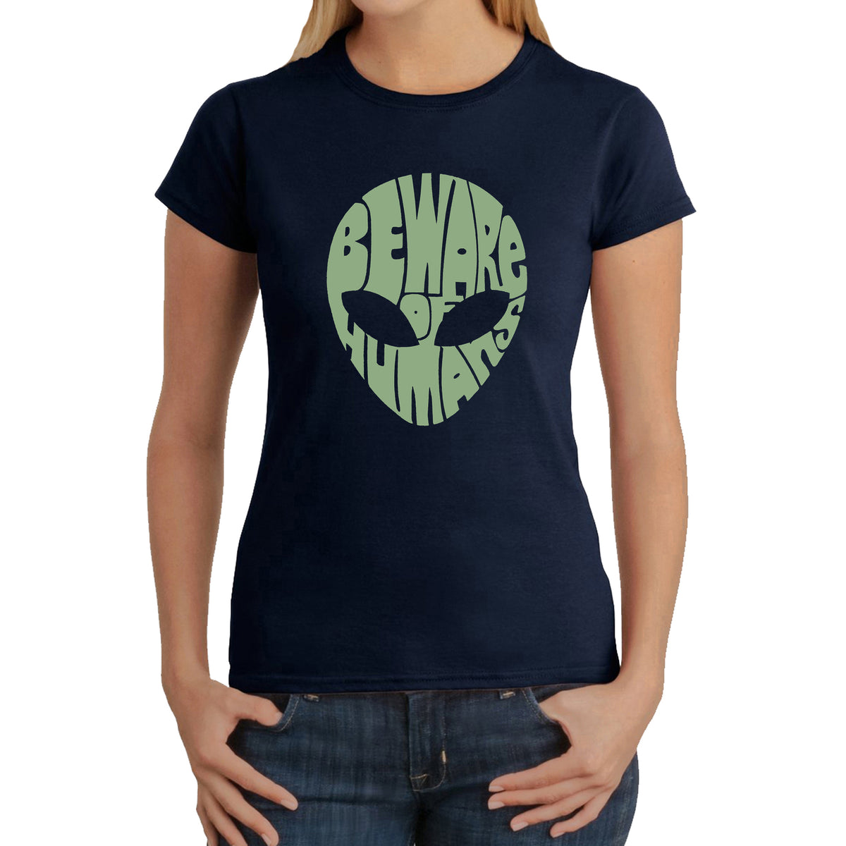 Beware of Humans - Women's Word Art T-Shirt – LA Pop Art